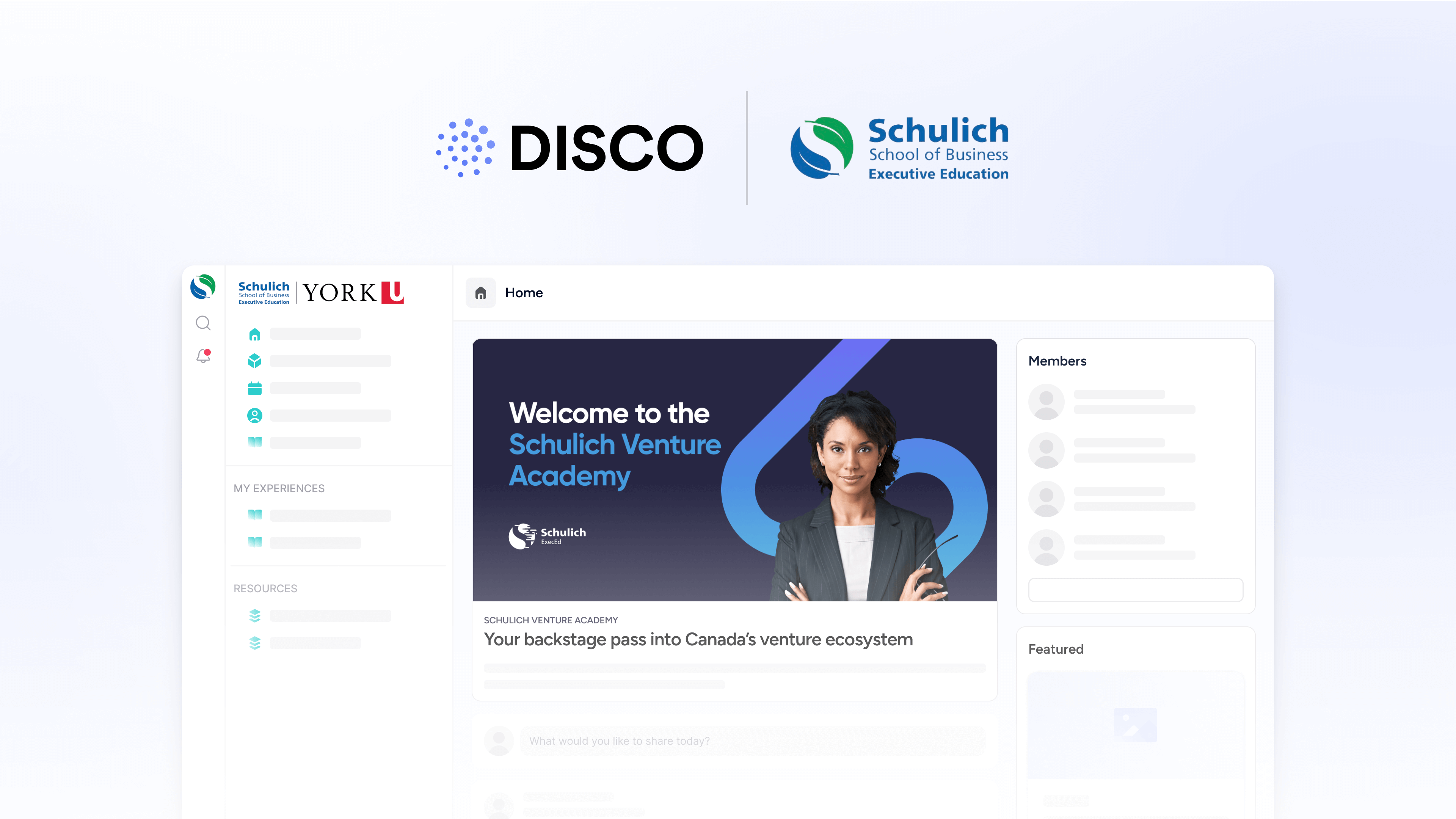 Schulich Venture Academy Chooses Disco to Empower Startup and Venture Talent